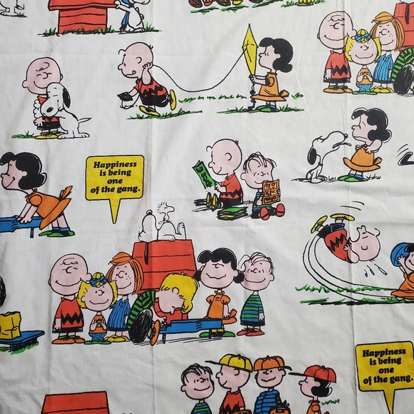 snoopy | Bedding | Vintage 971 Snoopy Peanuts Charlie Brown Flat Twin ...
